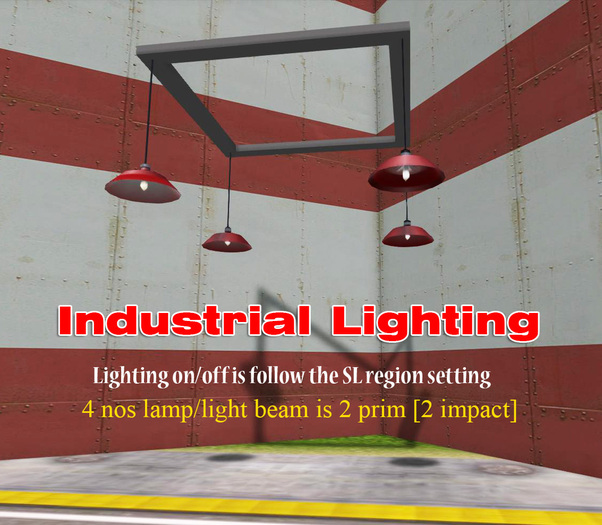 Second Life Marketplace - industrial lighting [4 in 1]only 2 prims