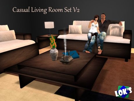 Second Life Marketplace - *Lok's* Casual Living Room Set V2 with ...
