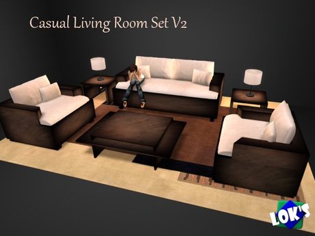Second Life Marketplace - *Lok's* Casual Living Room Set V2 with ...