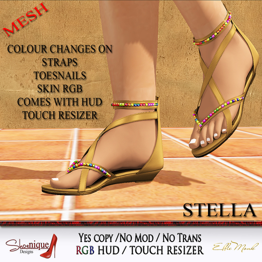 Second Life Marketplace - **SD** Stella Mesh Changeable Flat Sandals ...