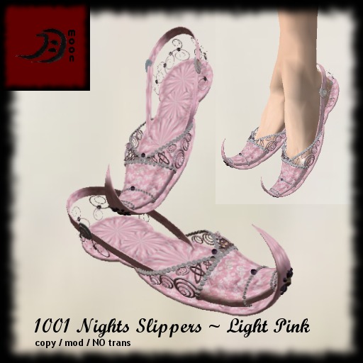 Second Life Marketplace - ::: MOON ::: 1001 Nights Harem Slippers LIGHT ...