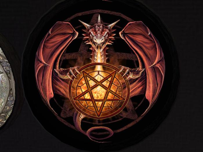 Second Life Marketplace - red dragon pentacle
