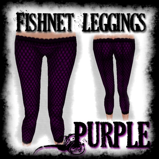 Second Life Marketplace - :Shame.: Fishnet Leggings Purple