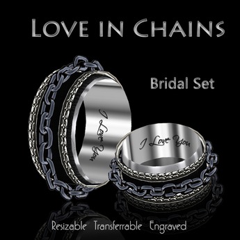 Second Life Marketplace - Exquisite Love in Chains Bridal Set Silver