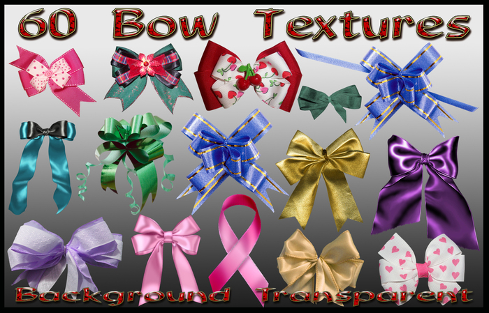 Second Life Marketplace - # 60 BOW TEXTURES. BACKGROUND TRANSPARENT ...
