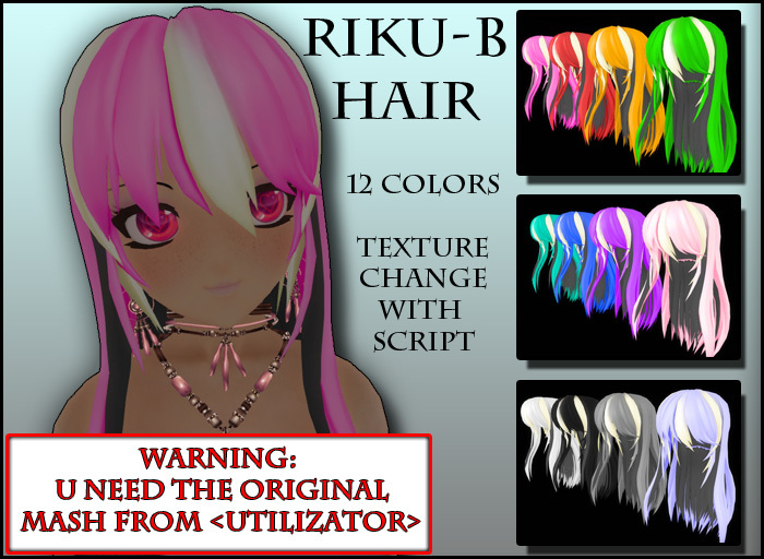 Second Life Marketplace - ** [ PP ] ** 12 ColorSet for Riku - B Hair