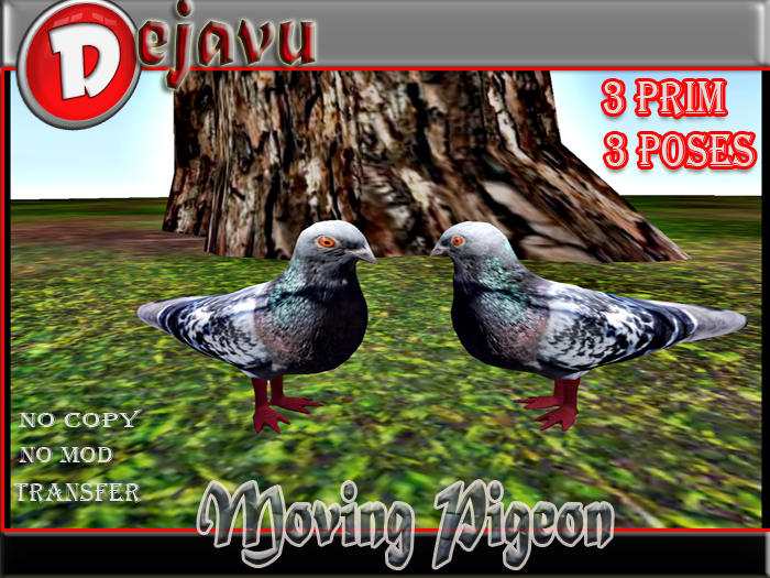 Second Life Marketplace - ^Dejavu^ Moving Pigeon