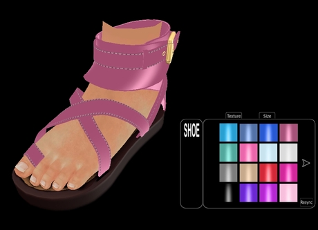 Second Life Marketplace - ::JIM: Mesh Sandal Texture Change - 18 Textures