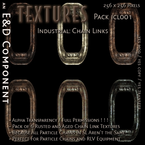 Second Life Marketplace - [ICL001] 6 Factory Chain Link and RLV Collar ...
