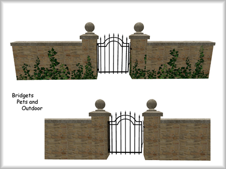 Second Life Marketplace - Bridget's Iron Gate and Ivy Wall - Fence