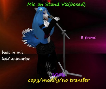 Second Life Marketplace - Mic on Stand V2(boxed)