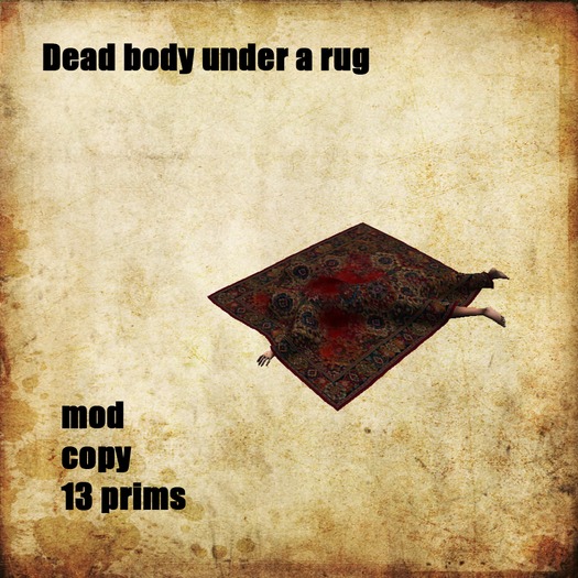 Second Life Marketplace - dead body under a rug