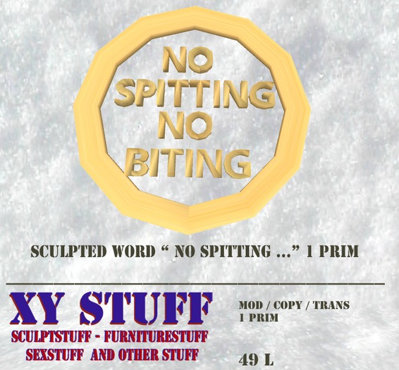 Second Life Marketplace - Wordsculpt No spitting no biting