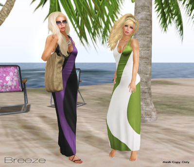 Second Life Marketplace - !Rebel Hope - Breeze Mesh Maxi White and Black