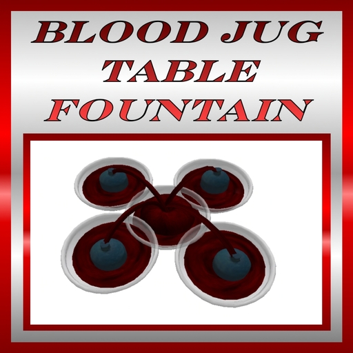 Second Life Marketplace - Blood Jug Table Fountain (boxed )