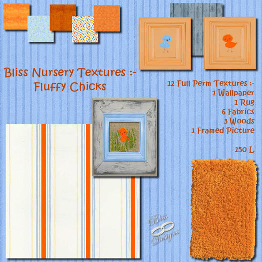 Second Life Marketplace - Bliss Nursery Textures - Fluffy Chicks - Box