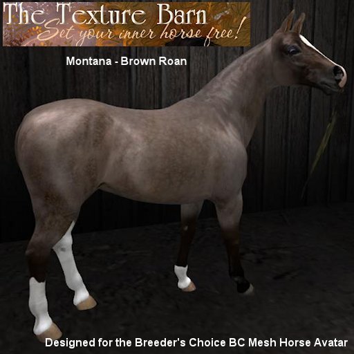 Second Life Marketplace - BC - Montana - Brown Roan Texture Pack