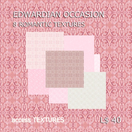 Second Life Marketplace - access TEXTURES EDWARDIAN ROMANTIC PINK (BOXED)