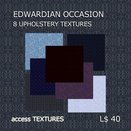Second Life Marketplace - access TEXTURES EDWARDIAN UPHOLSTERY (BOXED)