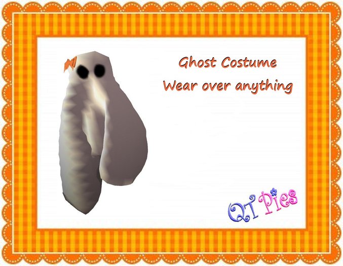 Second Life Marketplace - ~QT Pies~ Ghost Costume with hairbow
