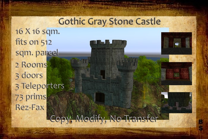 Second Life Marketplace - Gothic Gray Stone Castle