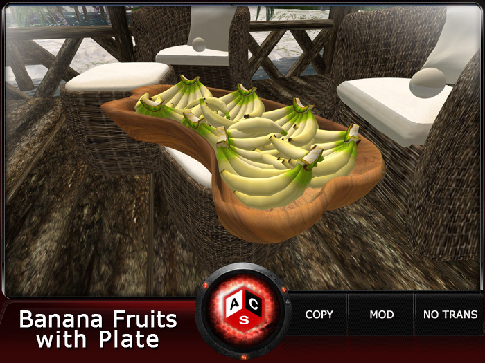 Second Life Marketplace - ACS Banana Fruits with Plate