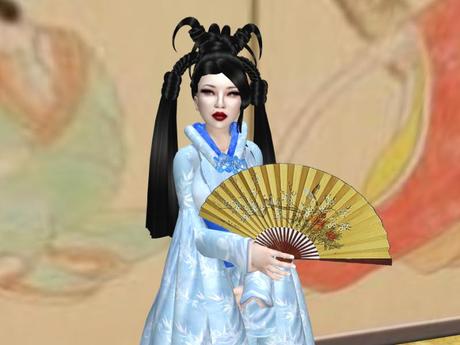 Second Life Marketplace - Oriental Fan Yellow - Japanese White-Eye Birds