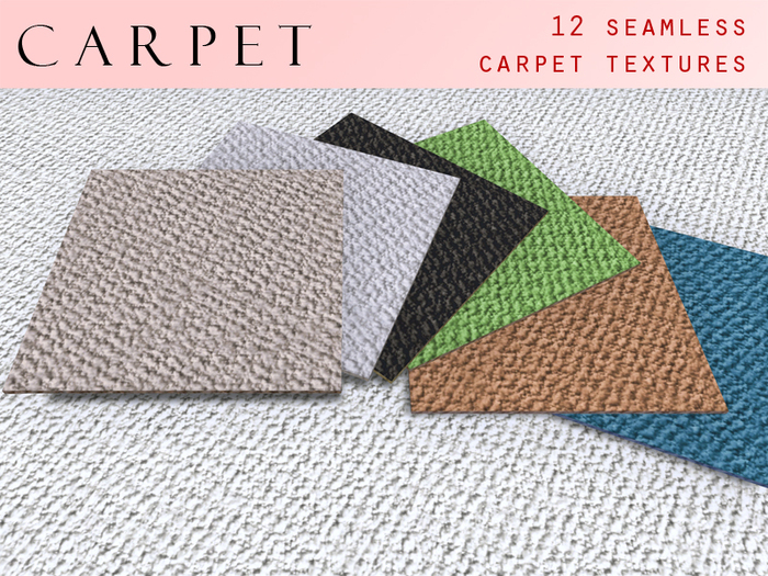 Second Life Marketplace - 12 Full perm seamless carpet textures, wall ...