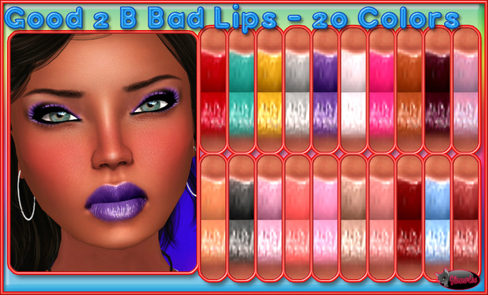 Second Life Marketplace - .:Glamorize:. Good 2 B Bad Lips - 20 Colors