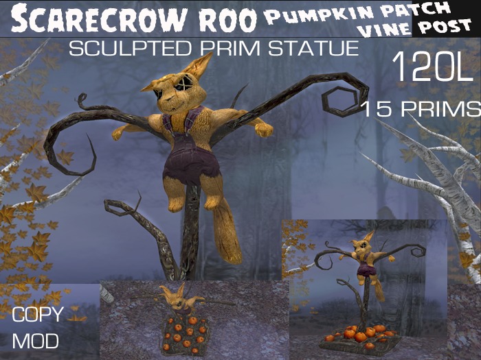 Second Life Marketplace - Meeroo-like- SCARECROW on Pumpkin vine MOD ...