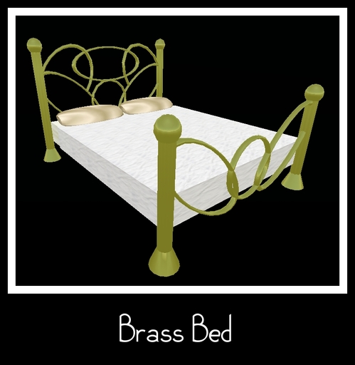 Second Life Marketplace Brass Bed