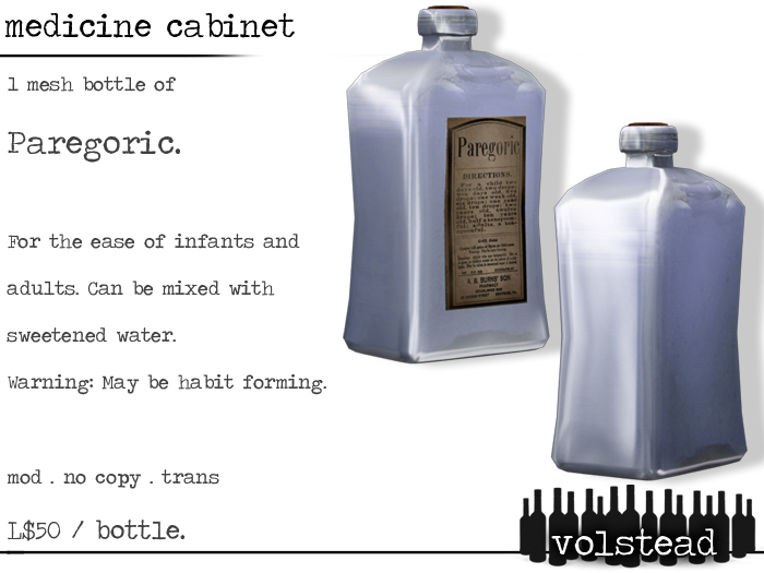 Second Life Marketplace - Volstead ~ Apothecary ~ Paregoric