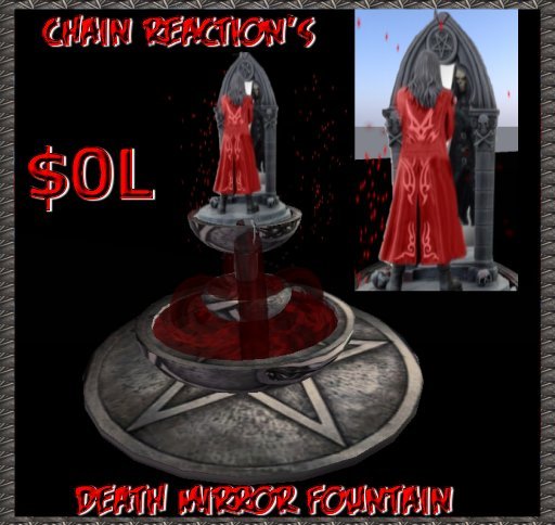 Second Life Marketplace - CR-DEATH MIRROR FOUNTAIN BOXED