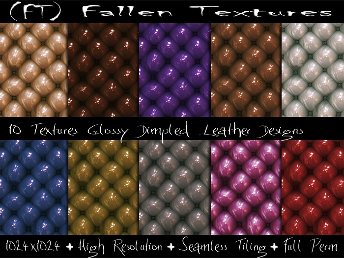 Second Life Marketplace - (FT) Fallen Textures FULL PERM Glossy DImpled ...