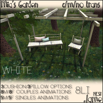 Second Life Marketplace - .lame - Mia's Garden (Mesh) - White