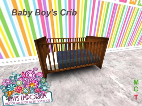 Second Life Marketplace - Wood Baby Crib