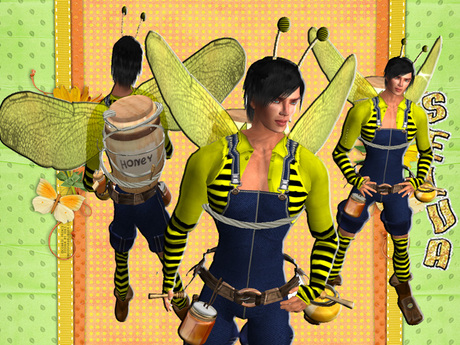 Second Life Marketplace - CLASSIC AVATAR: BUMBLEBEE outfit male--ABEJORRO