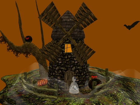Second Life Marketplace - * LOTTIE Haunted Windmill (animated)