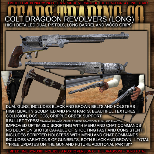 Second Life Marketplace - Colt Dragoon Long (silver Leaf)