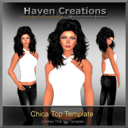 Second Life Marketplace - *HC* Chica Top Template
