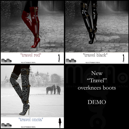 Second Life Marketplace - MoMo - Travel Knee Boots (MESH) DEMOS