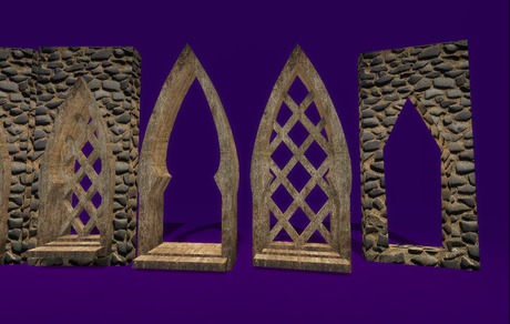 Second Life Marketplace - 1 prim full perm "Arched Window Type.004 w ...