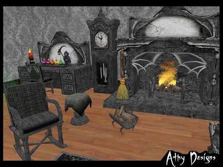 Second Life Marketplace - Athy Designs - Haunted Bat Winged Set ...
