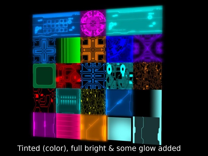 Second Life Marketplace - 46 Tron Style Sci fi Textures CMT