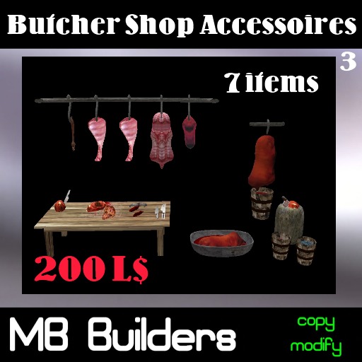 Second Life Marketplace - Butcher Shop Accesoires 3