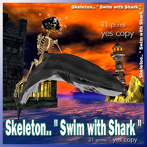 Second Life Marketplace - Skeleton.. " Swim with Shark