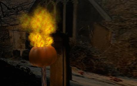 Second Life Marketplace - HALLOWEEN PUMPKIN TORCH with animated flame ...