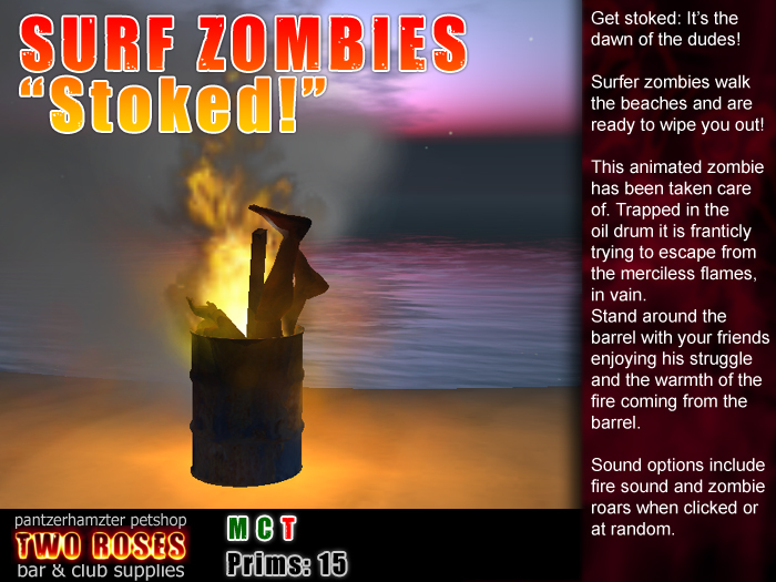 Second Life Marketplace - Surf zombies "Stoked" - halloween horror fire ...