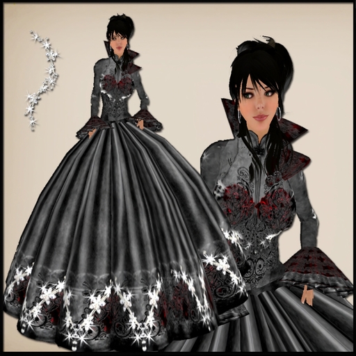 Second Life Marketplace - ek300 box dress2 Veronica- GOTH -GOTHIC GOWN ...