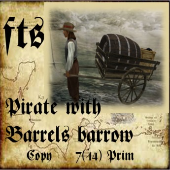 Second Life Marketplace - piraten mit fasswagen(slb)